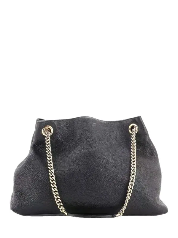 Gucci Soho Chain Strap Leather Medium Shoulder Bag - Black
