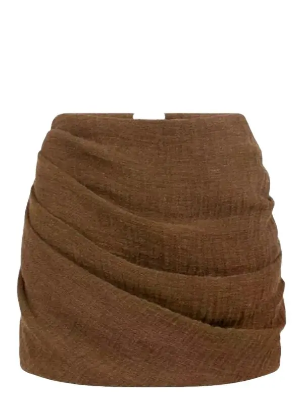 Le Kasha Spetses Draped Skirt - Brown