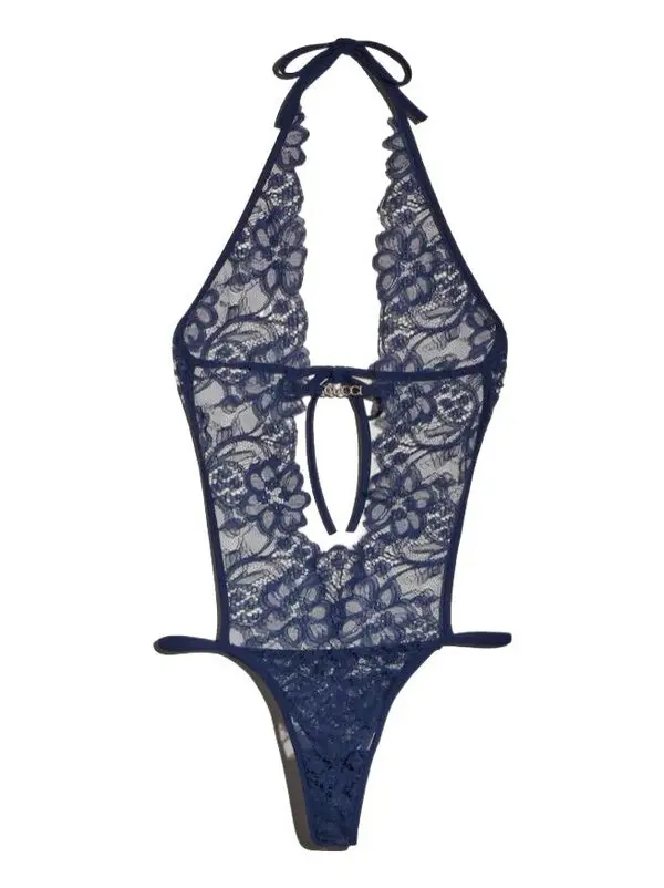 Gucci Floral Lace Bodysuit - Blue