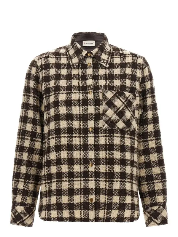 Moncler Checked Shirt - Brown