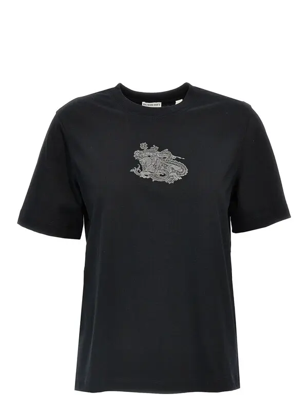 Burberry Logo Print T-shirt - Black