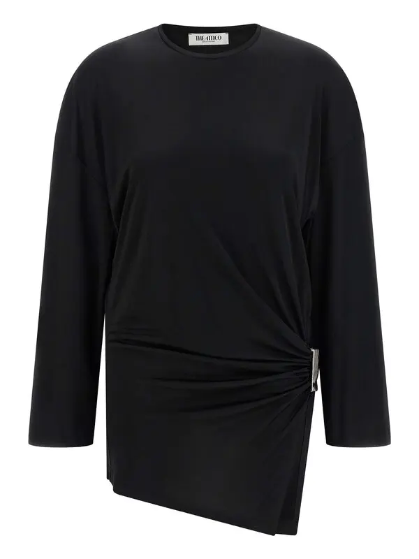Attico Metallic Detail Dress - Black