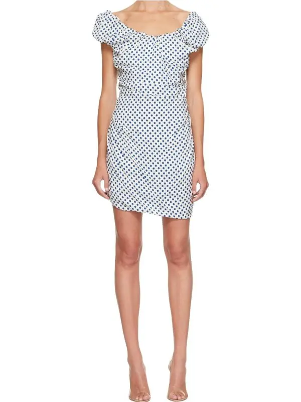 VIVIENNE WESTWOOD Twisted Ginnie Minidress - Blue Wave Dot