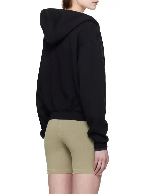 SKIMS Fleece Classic Zip Up Hoodie - Black