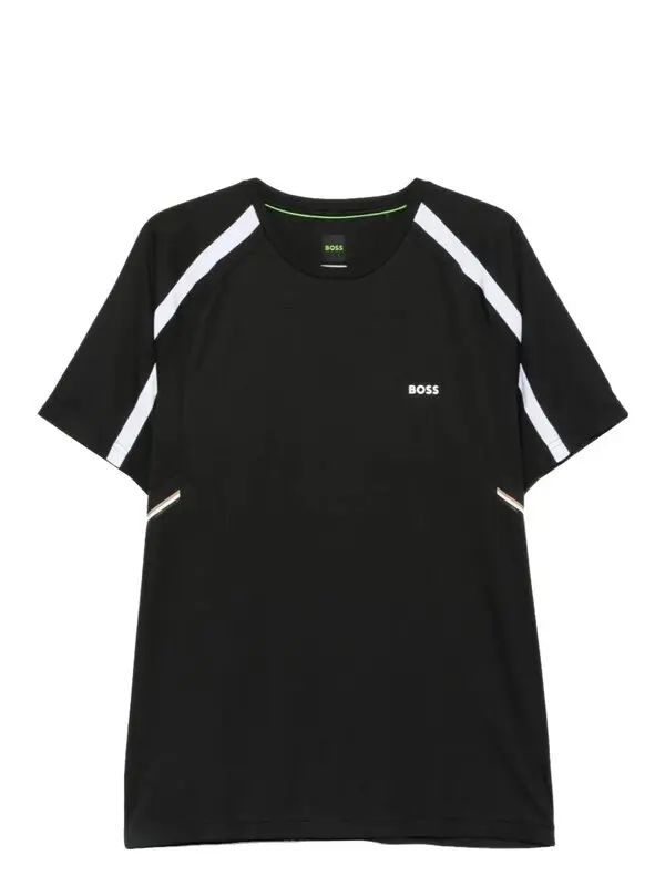 Hugo Boss Logo-print Panelled T-shirt - Black