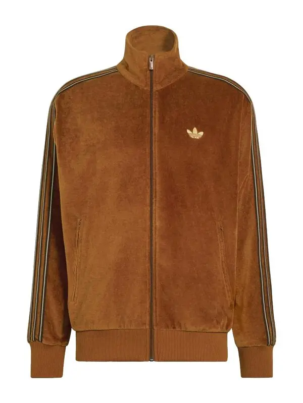 Adidas Firebird Velour Track Top - Dusky Bronze