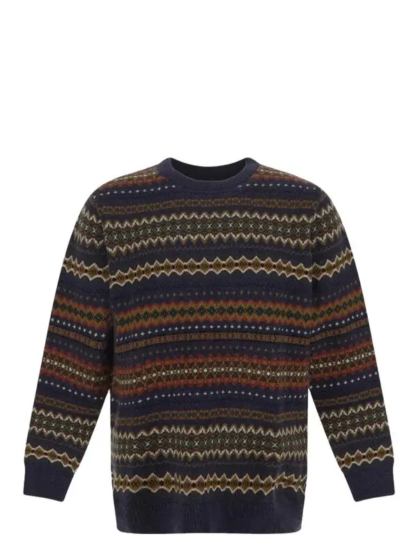 Barbour Graphic-print Wool Jumper - Black