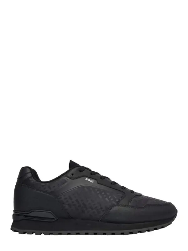 Hugo Boss Round Toe Low-top Sneakers - Black