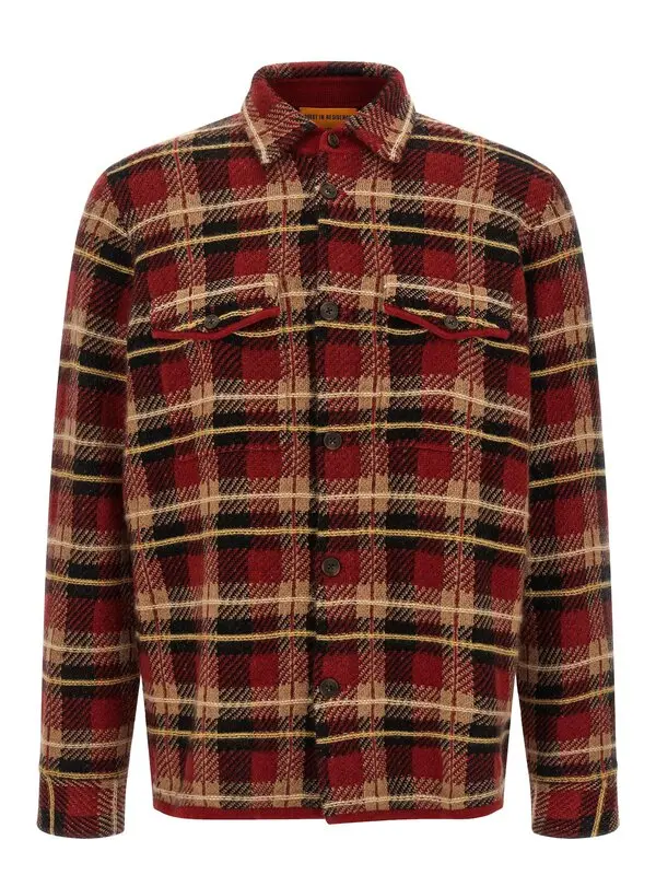 Guest In Residence Plaid Work' Shirt - Red