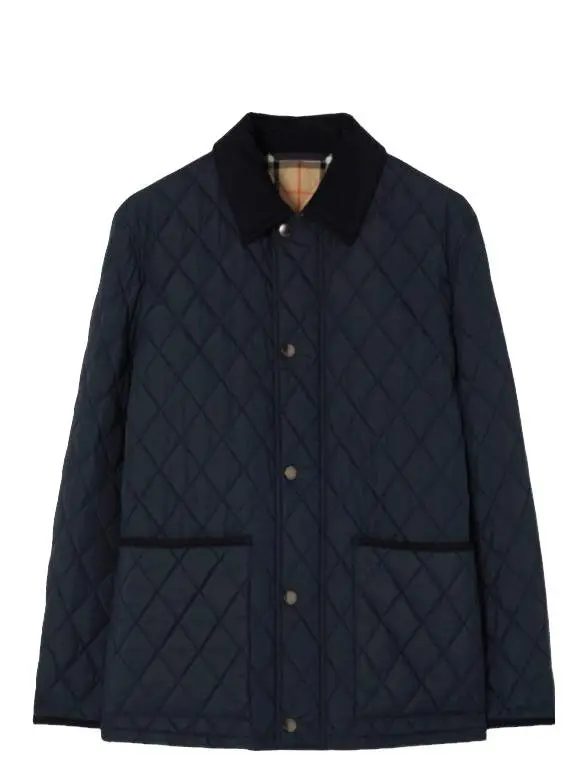 Burberry Quilted Nylon Haddington Jacket - Navy Blue