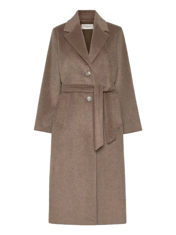 Max Mara Wool And Alpaca Teddy Long Coat - Maroon