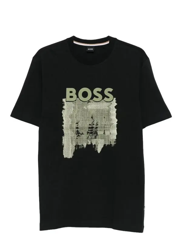 Hugo Boss Logo-print Graphic T-shirt - Black
