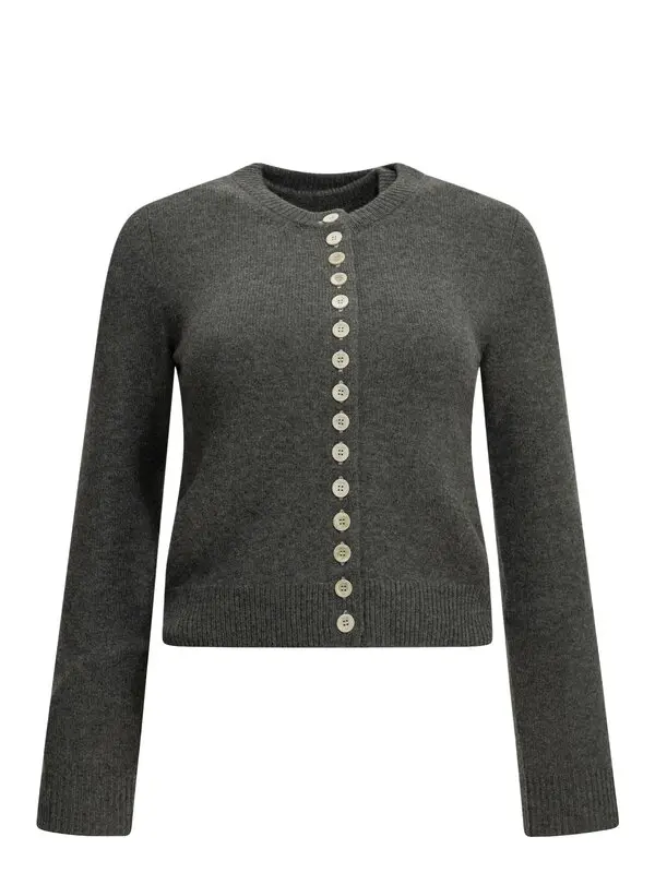 Celine Two-piece Ribbed Knit Set - Grey
