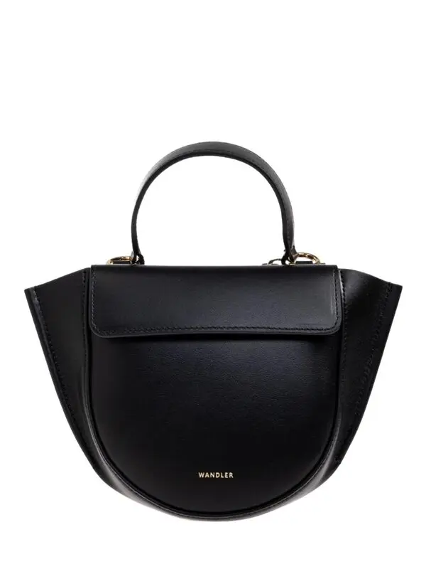 WANDLER Hortensia Logo Embossed Tote Bag - Black
