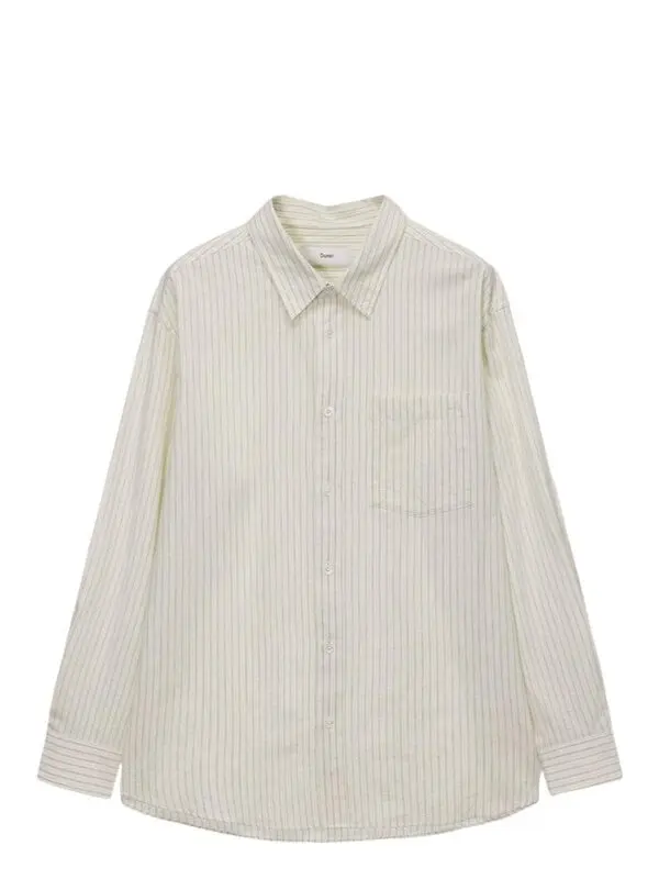DUNST Classic Striped Shirt - Ivory