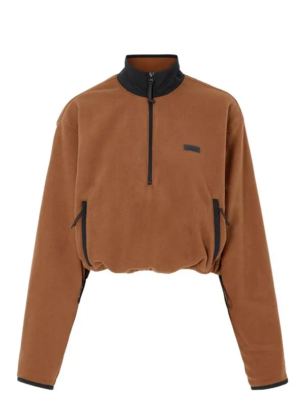 SKIMS Outdoor Fleece Half-zip Pullover - Brown