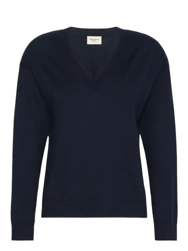 Max Mara Wkdfiocchi V-neck Sweater - Navy