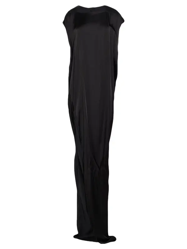 Rick Owens Sleeveless Solid Satin Dress - Black