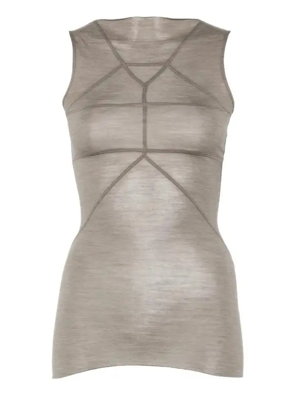 Rick Owens Exposed-seam Tank Top - Grey