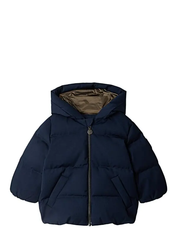 Bonpoint Quilted Hooded Jacket - Navy