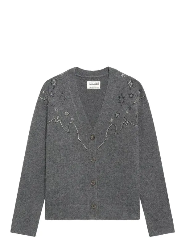 Zadig&Voltaire Voltaire Mirkaz Embellished Cardigan - Anthracite