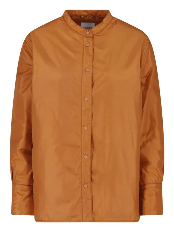 Aspesi Snap-front Collarless Jacket - No