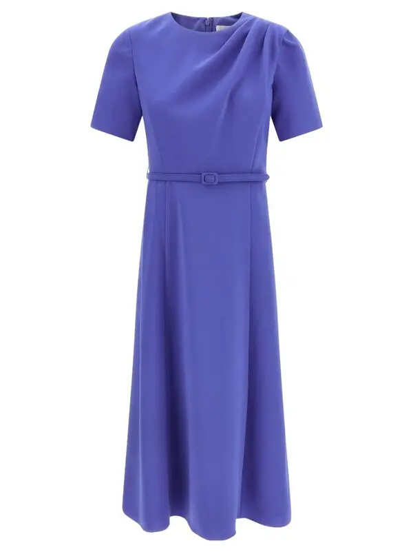 Carolina Herrera Draped Belted Midi Dress - No