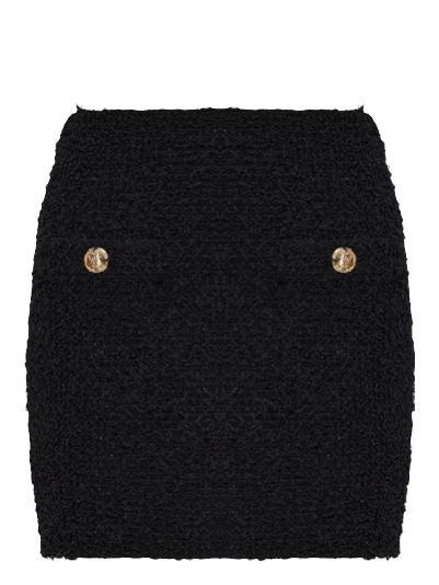 Balmain Logo Skirt - Black