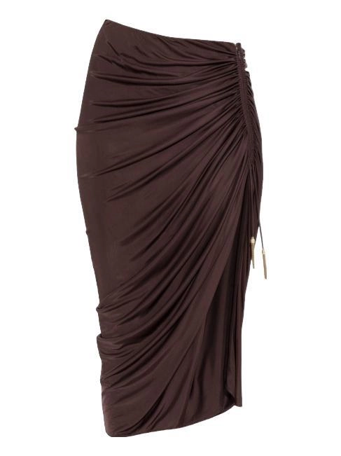 Balmain Pleated Skirt - Brown
