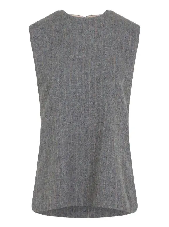Carven Pinstripe Vest - Grey