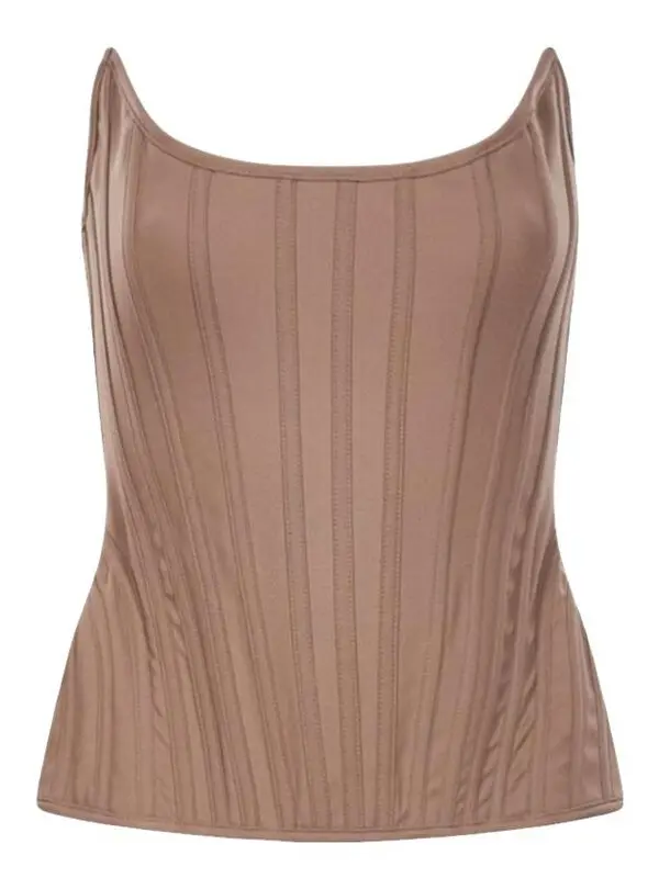 Giuseppe Di Morabito Strapless Boned Top - Brown