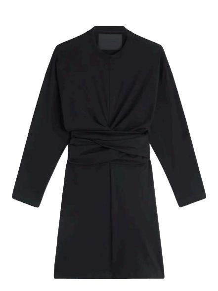 Phoebe Philo Tie T-shirt Dress - Black