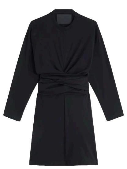 Phoebe Philo Tie T-shirt Dress - Black