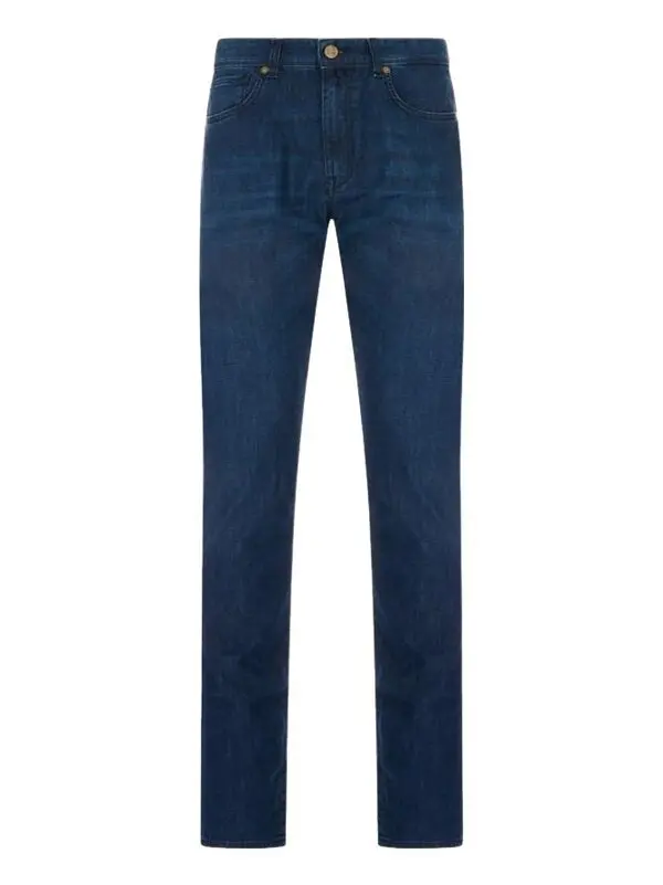 Incotex Division Logo Patch Jeans - Blue