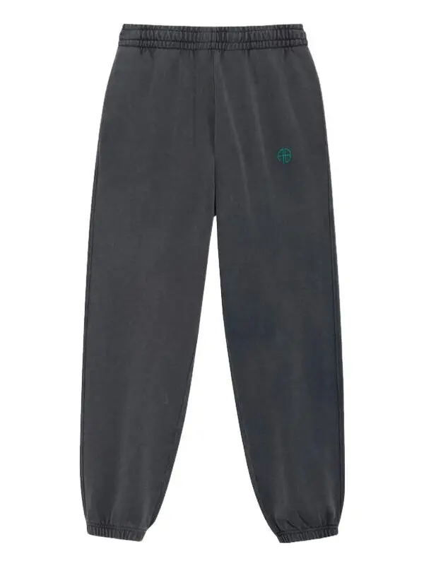 ANINE BING Karter Logo-embroidered Track Pants - Black