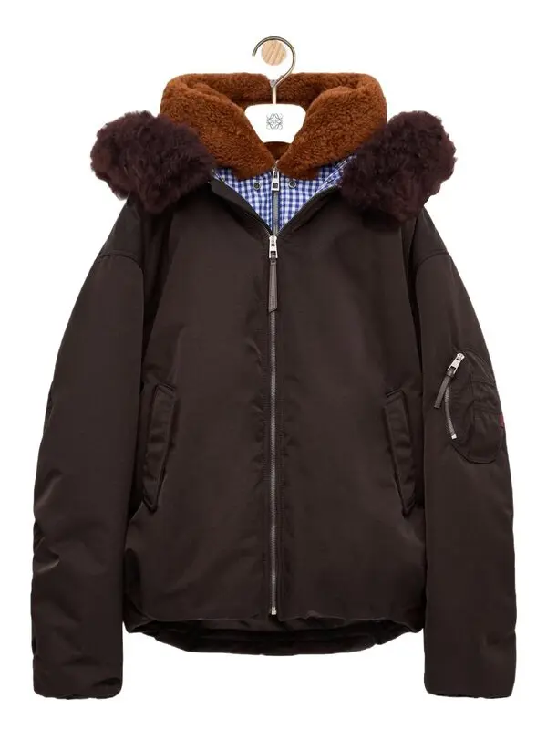 Loewe Zip-up Bomber Jacket - Brown