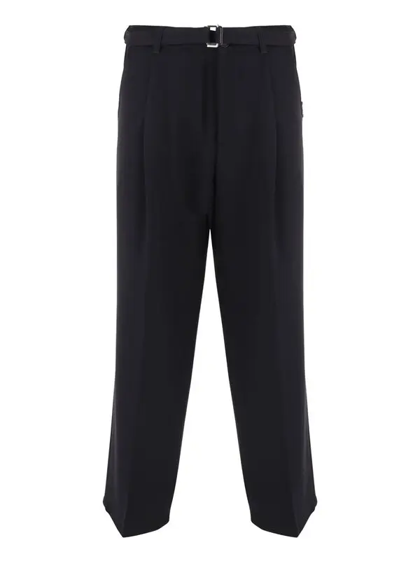 Just Cavalli Belted Straight-leg Pants - Black