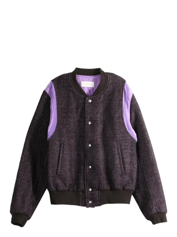 Dries Van Noten Double Dye Herringbone Field Jacket - Purple