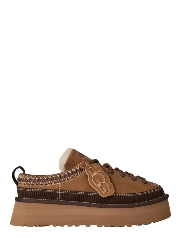 UGG Logo Round Toe Flats - Maroon