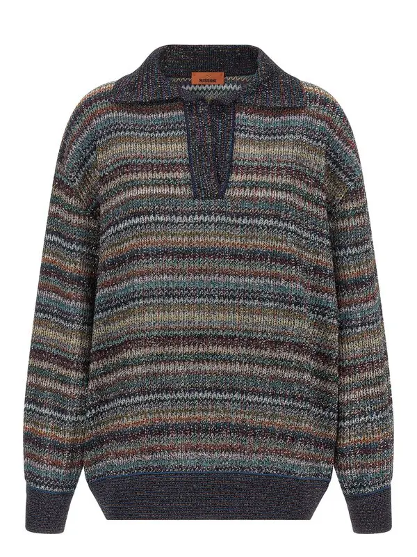Missoni Lamé Yarn Polo Shirt - Multicolor