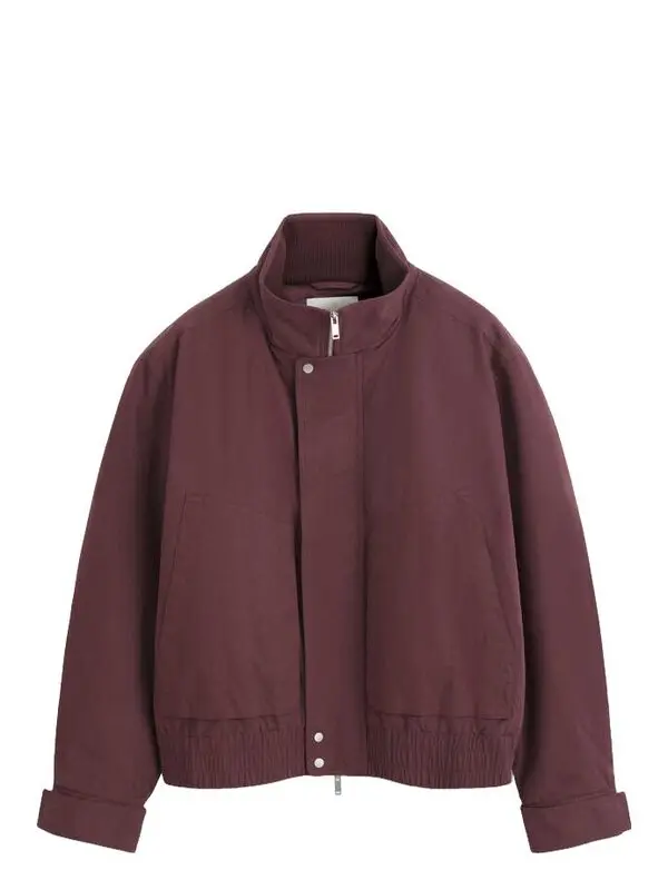 Cos Padded Mock-neck Bomber Jacket - Red