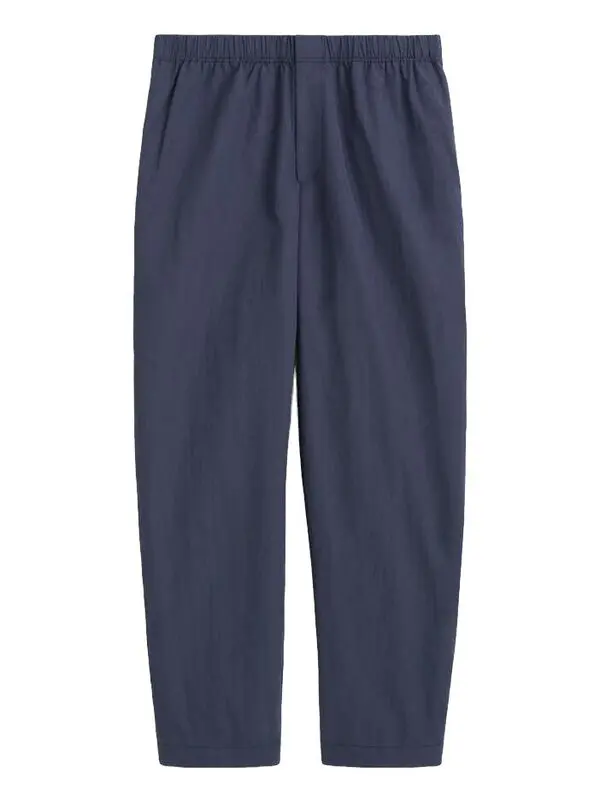 Cos Zip-detail Relaxed-fit Straight-leg Pants - Navy