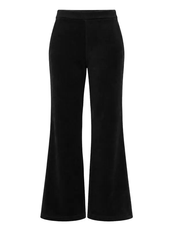 TRAFFIC PEOPLE Corrie's Bravado Velvet Cord Bouvier Wide Leg Trousers - Black