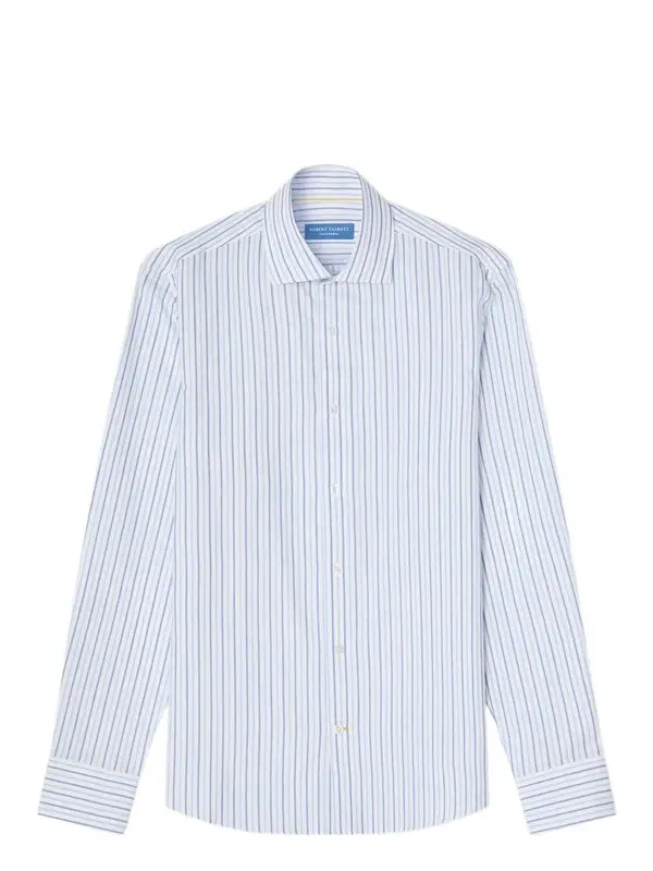 Robert Talbott Reynolds Ultra Light Weight Brushed Stripe Shirt - Light Blue Multi