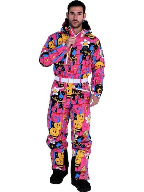 OOSC Trippy Hippy Ski Suit - Pink