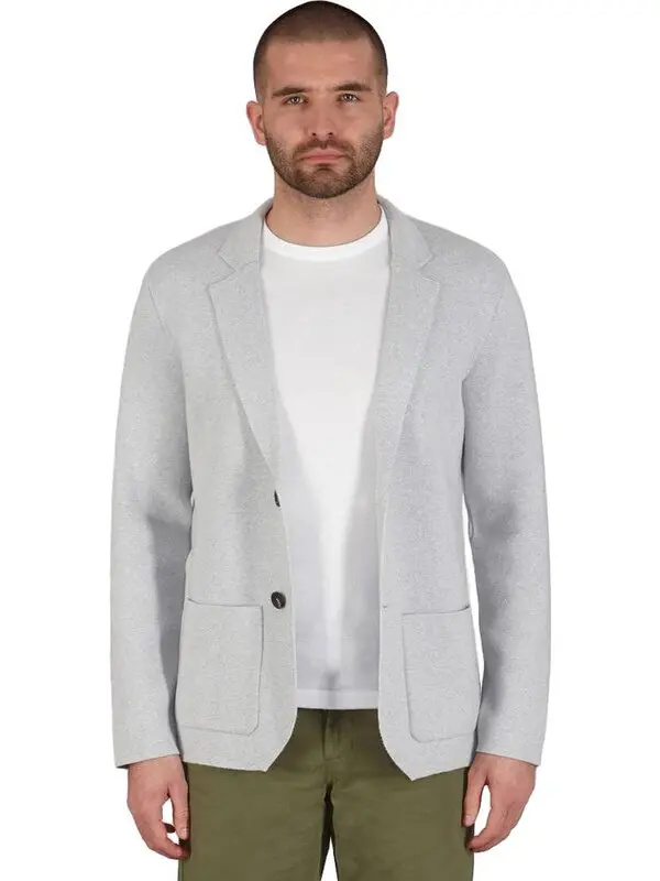 PAUL JAMES Midweight Cotton Deconstructed Blazer - Lightgrey