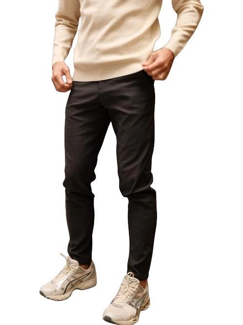 WALKER & HUNT Slim Fit Smart Pants - Charcoal