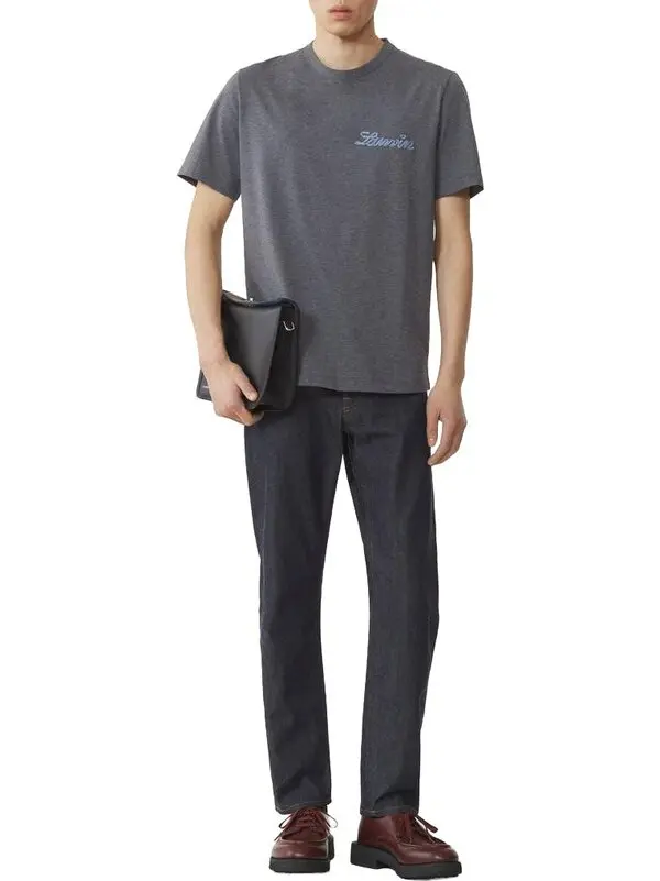 LANVIN Ribbon Cotton T-shirt - Charcoal