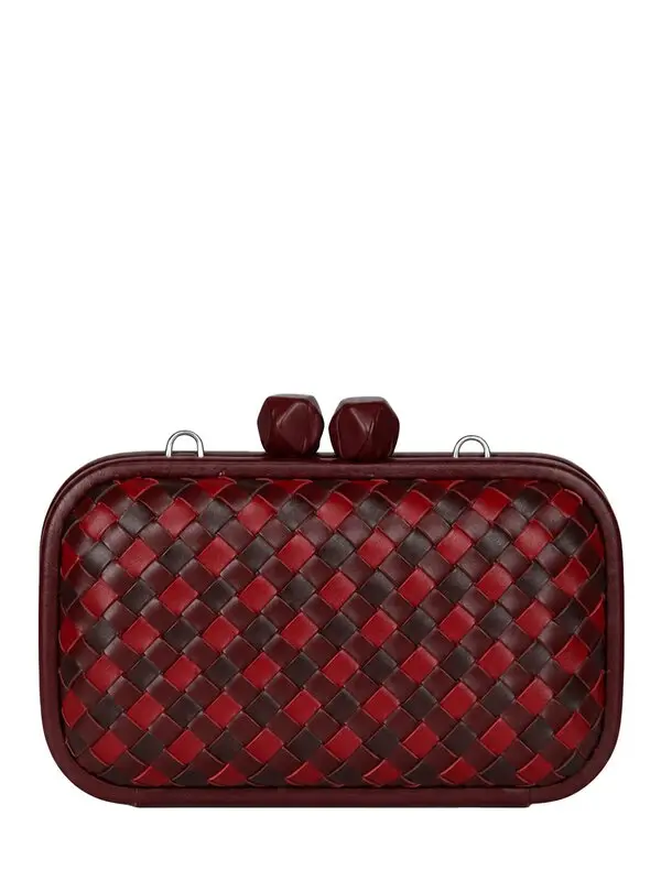 F3ROG BY RANA Red / Brown Red, Burgundy & Brown Woven Crossbody Kukki Clutch - Red/brown