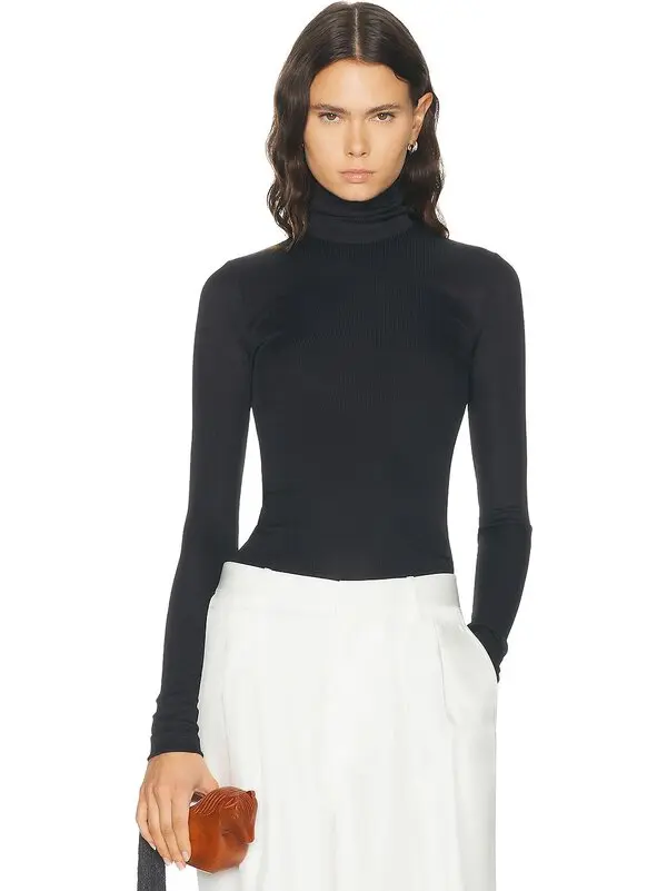 AGOLDE Caryle Turtleneck Top - Black